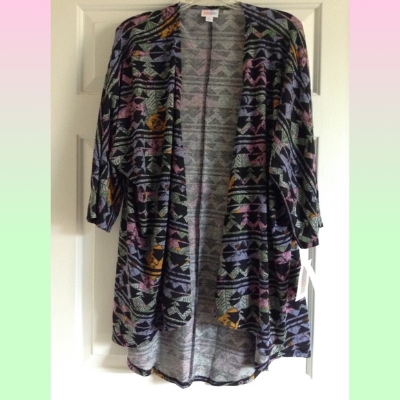 LuLaRoe | Jackets & Coats | Nwt Llr Large Lindsay Aztecfloral Pattern ...